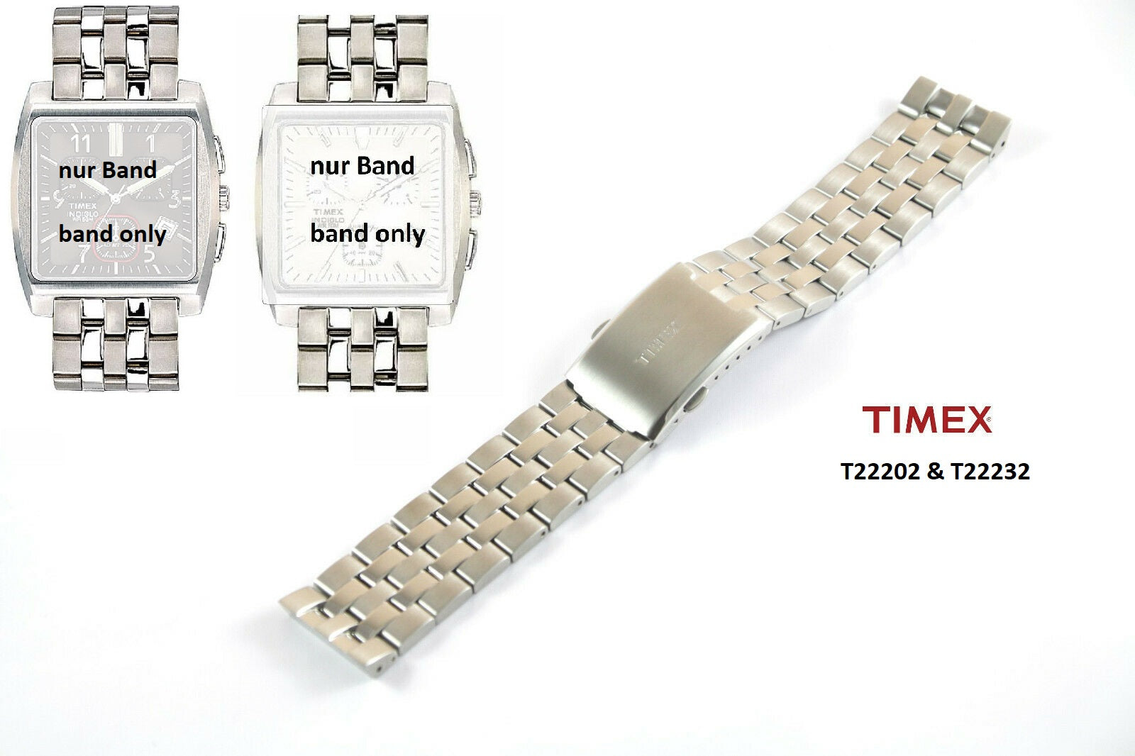 Timex Ersatzarmband T22202 & T22232 Chronograph Premium Collection - O ...